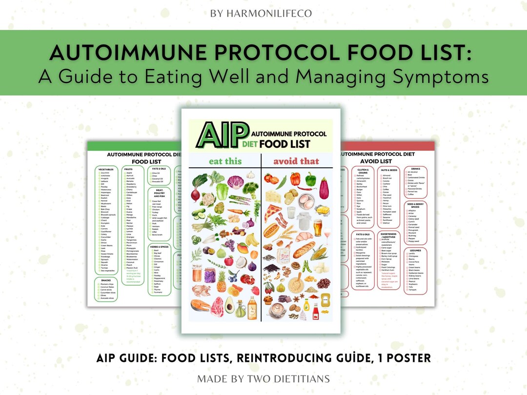 AIP Food List Autoimmune Protocol Diet Guide Autoimmune Disease Food ...