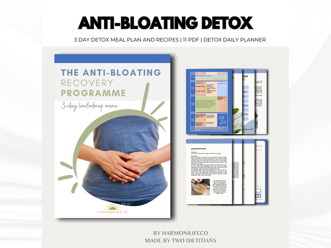 Anti-bloating Programme 3 Day Detox List Fodmap Diet Recovery Diet ...