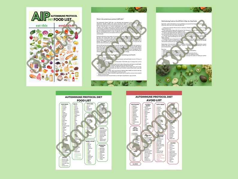 AIP Food List Autoimmune Protocol Diet Guide Autoimmune Disease Food ...