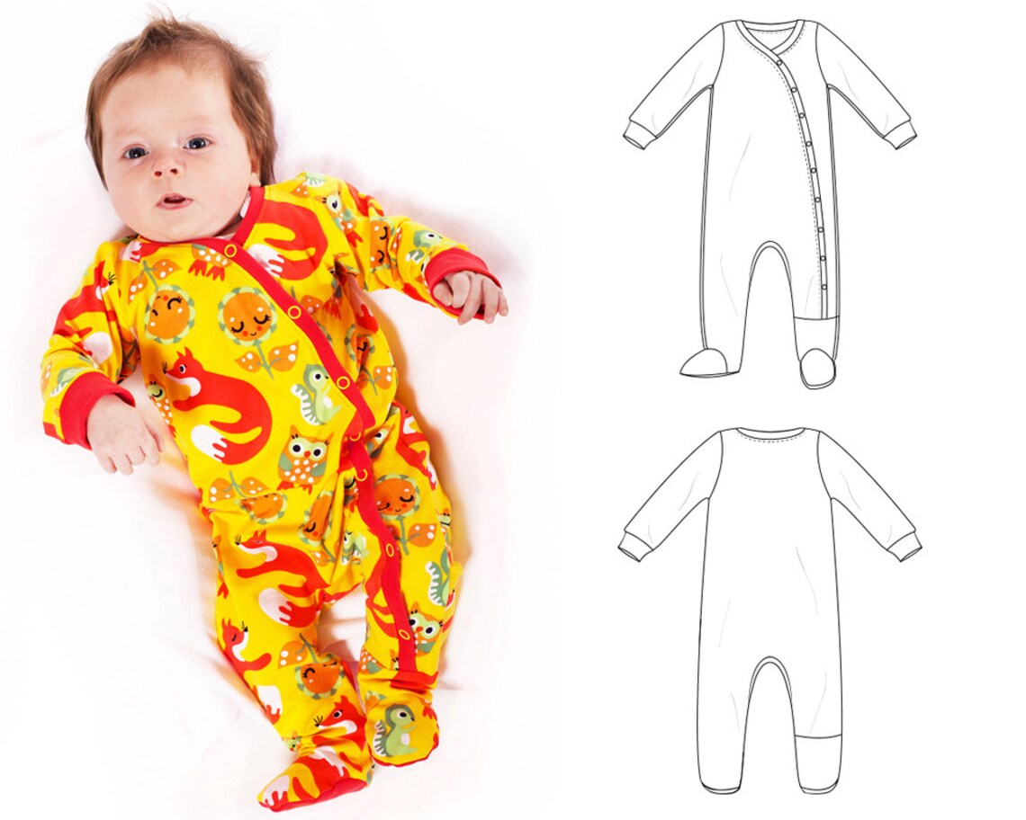 Baby Footed Coverall Pattern // Pdf Download // Photo Tutorial - Etsy