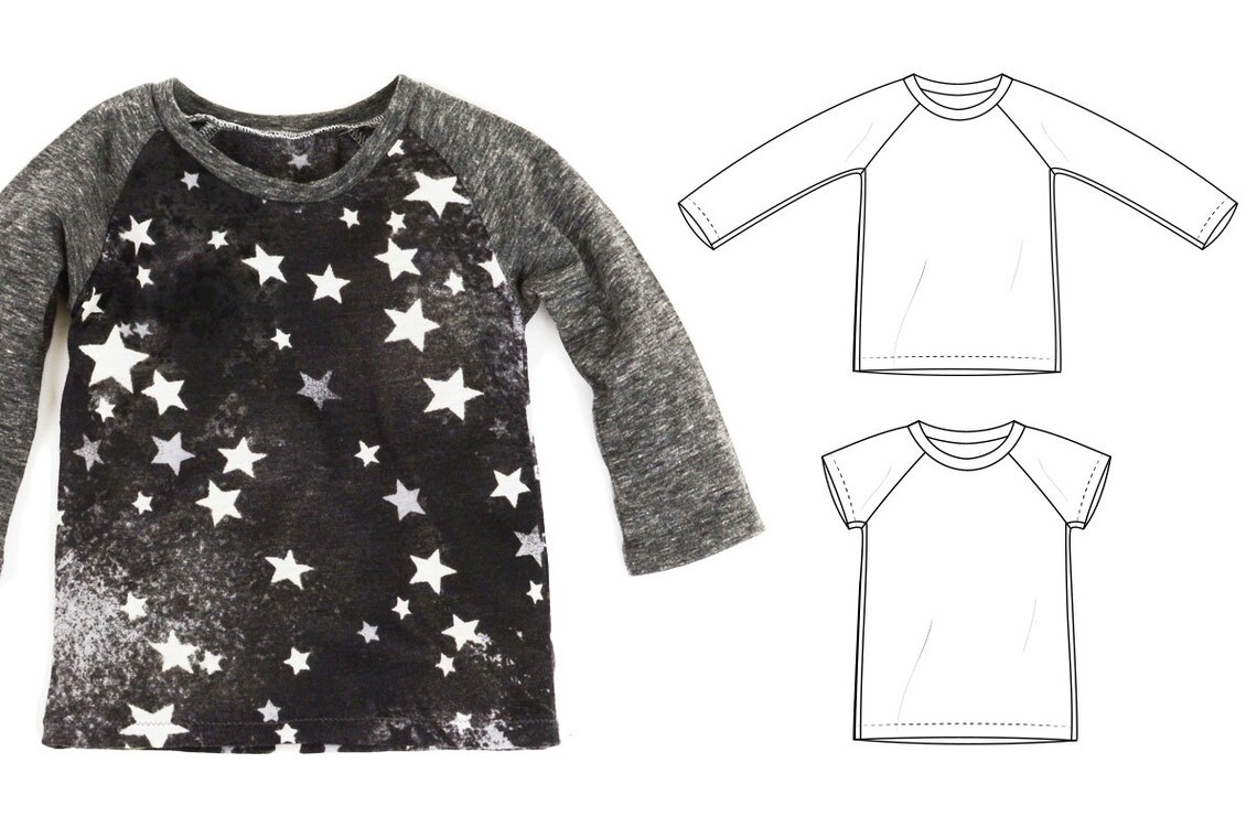 Raglan Shirt Pattern // Pdf Download // Photo Tutorial // Long - Etsy
