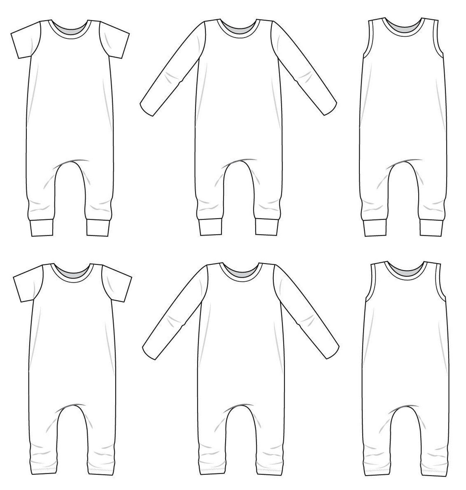 Harem coverall sewing pattern // long short or tank top // | Etsy