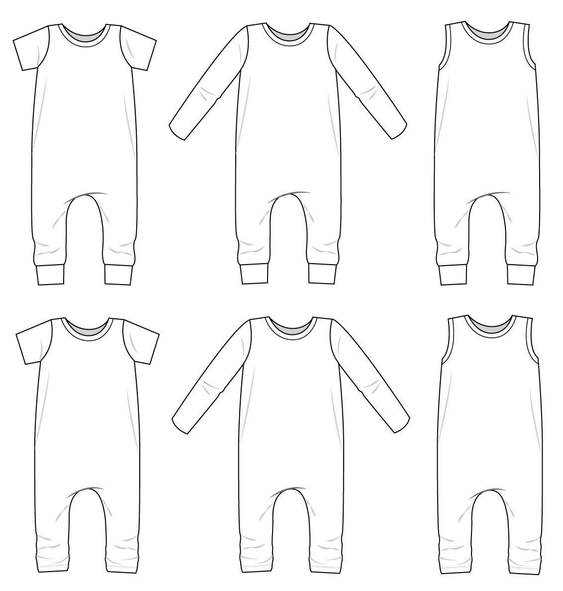 Harem Coverall Sewing Pattern // Long Short or Tank Top // | Etsy