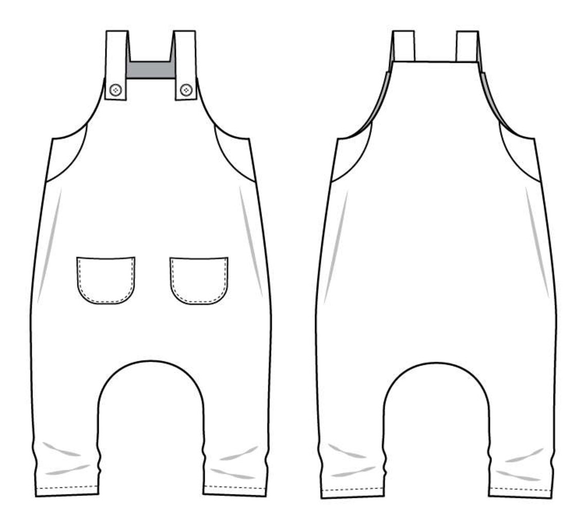 Overall Sewing Pattern Fully Reversible // Digital Download - Etsy Sweden