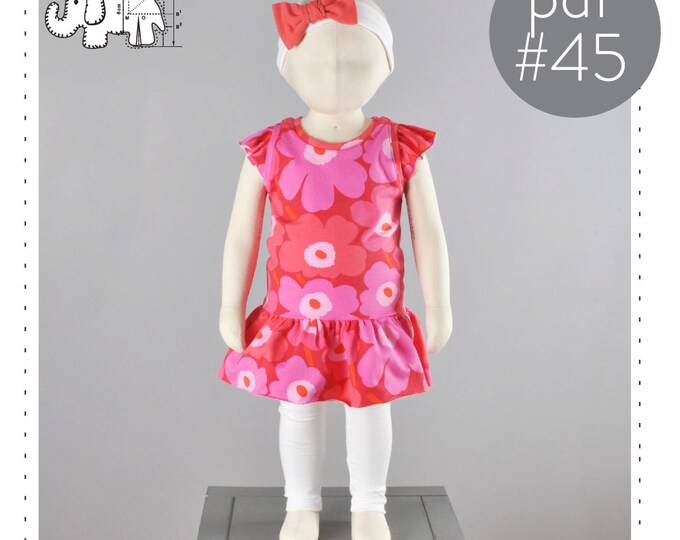 Flutter Sleeve Dress Pattern // Girls Dress Sewing Patttern // Photo ...