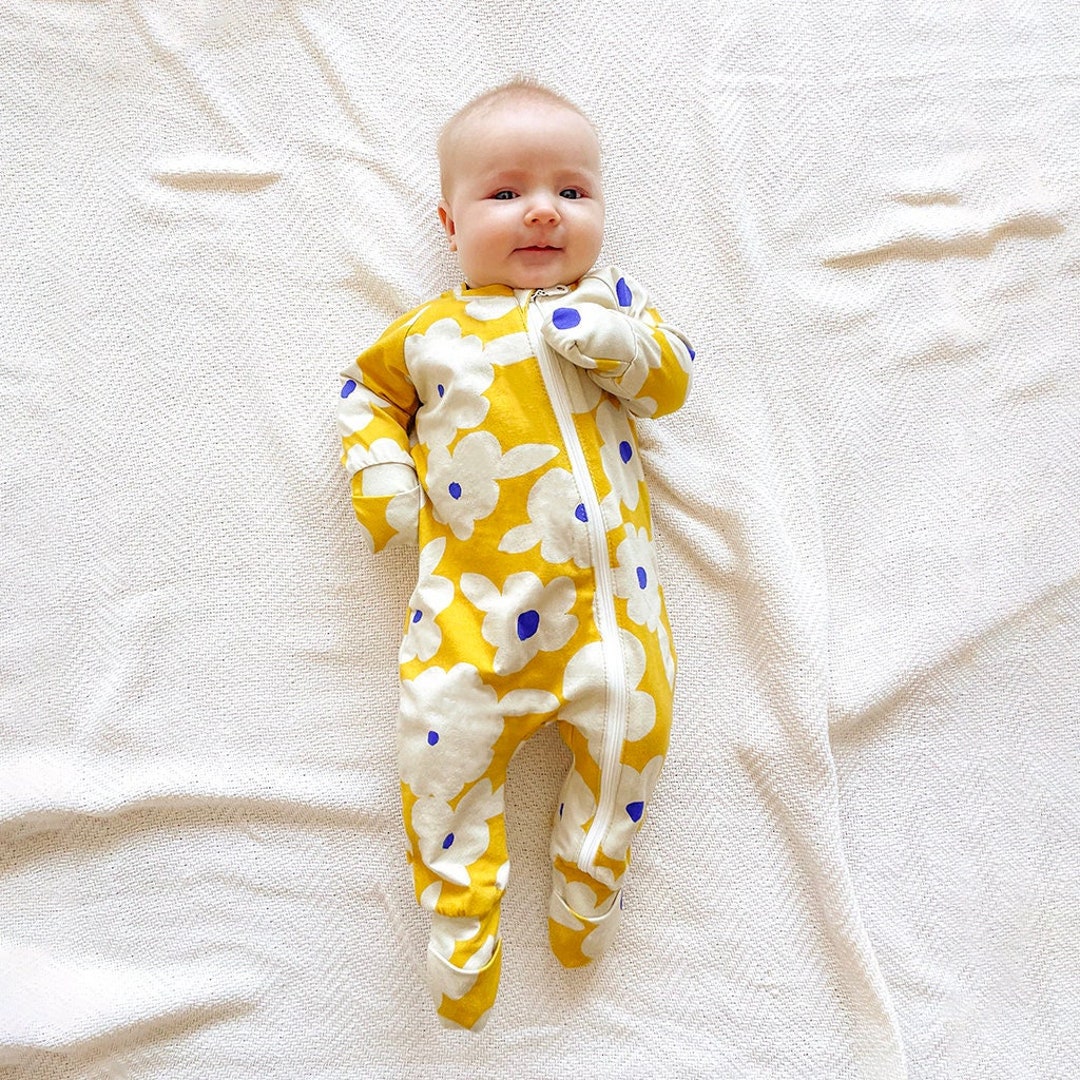 Baby Zip Suit Sewing Pattern With Optional Mitts for Hands and Feet ...