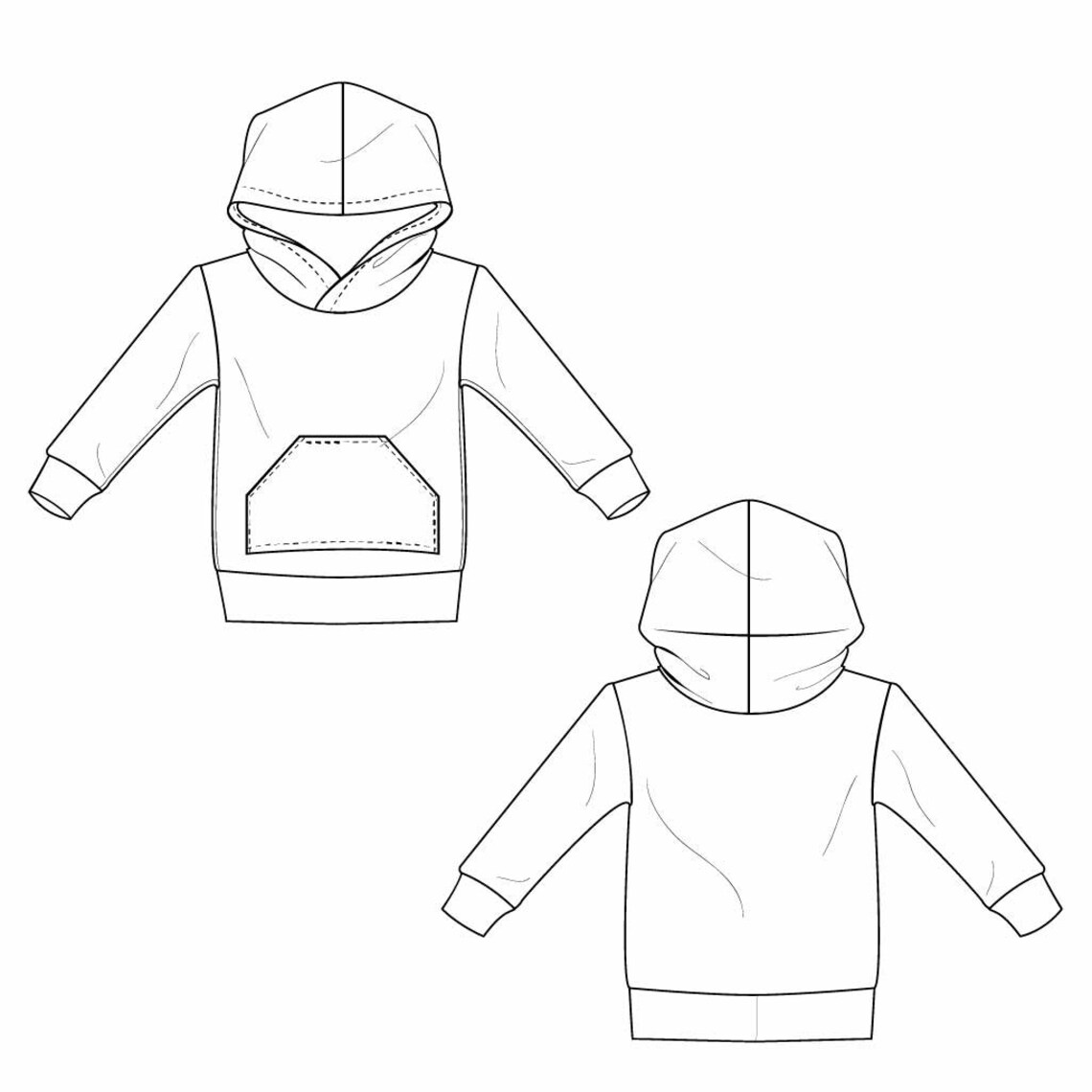 Hoodie Sewing Pattern Pdf // Sizes 0 to 6T // Photo Tutorial - Etsy ...