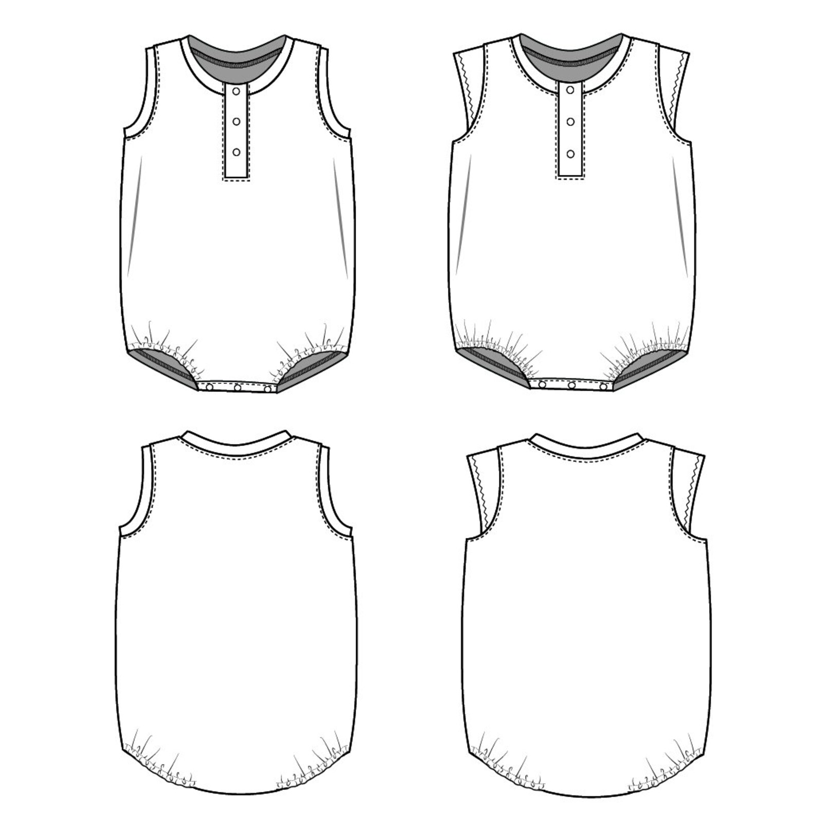 Romper Sewing Pattern Breezy Romper Pdf Pattern Download - Etsy