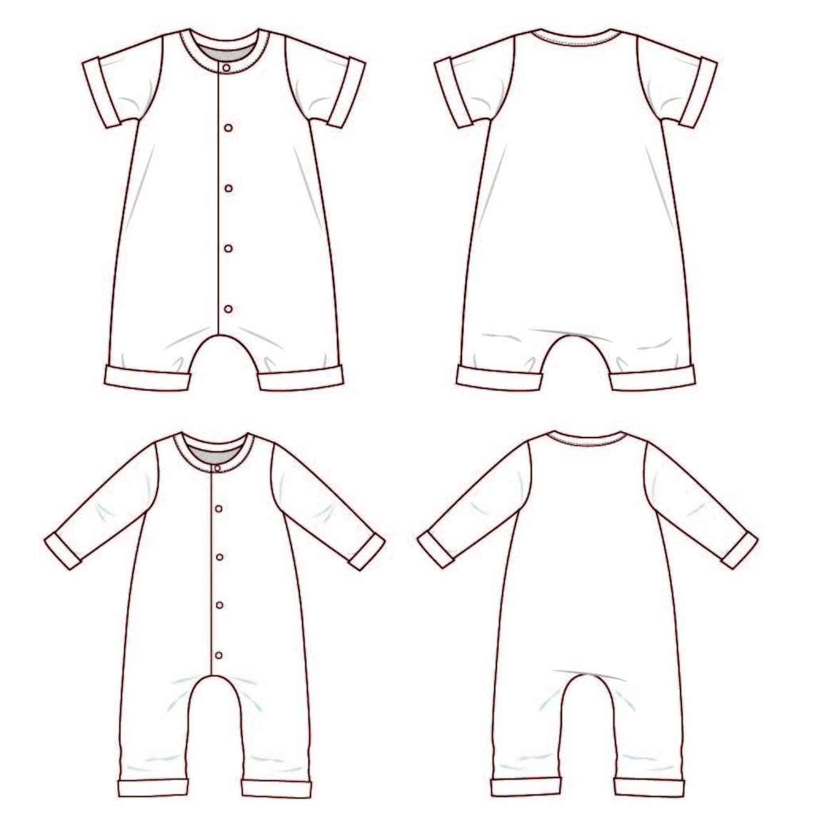 Rolled Hem Romper Sewing Pattern // Photo Tutorial // Instant - Etsy