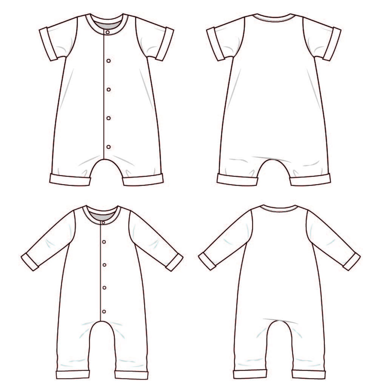 Rolled Hem Romper Sewing Pattern // Photo Tutorial // Instant - Etsy