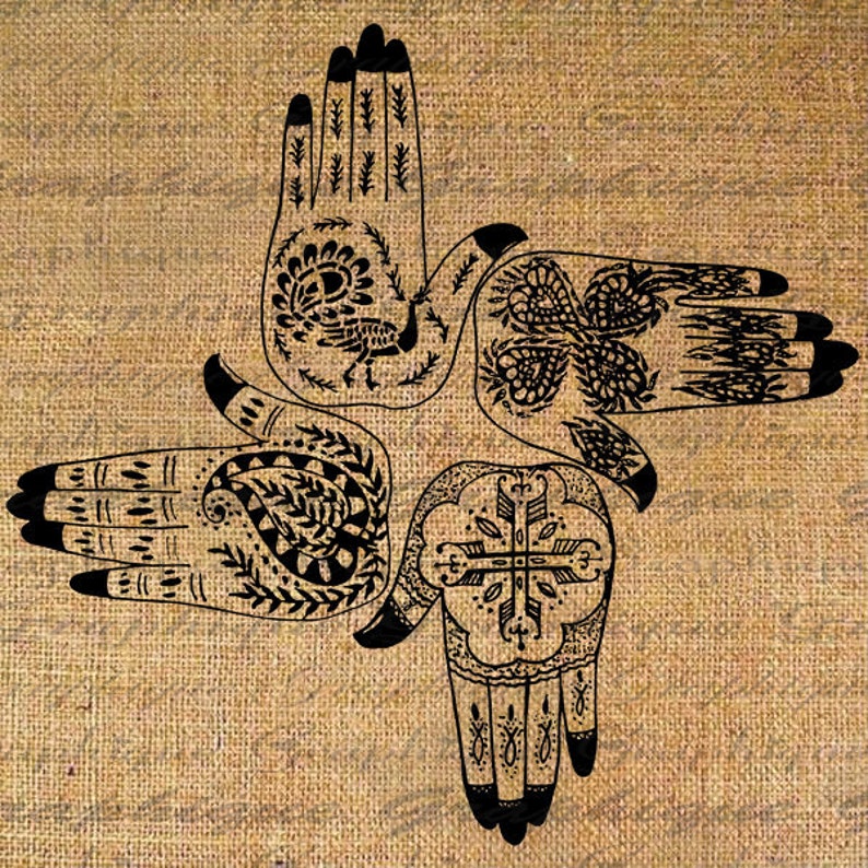 Henna Mehndi Hands Indian Designs Painted Wedding Digital - Etsy
