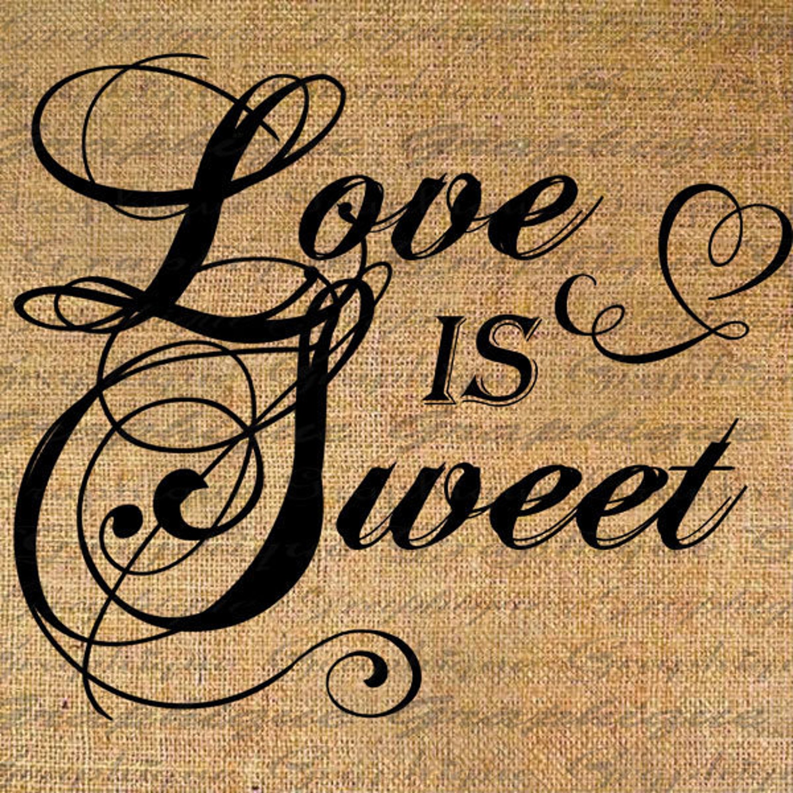 LOVE is SWEET Quote Words Saying Romance Digital Collage Sheet - Etsy