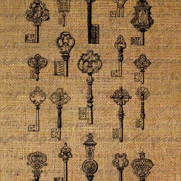 Antique Keys Print - Etsy