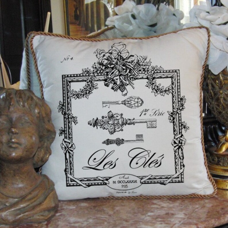 French Keys Writing Antique Key No 5 Paris Ornate Frame Les - Etsy