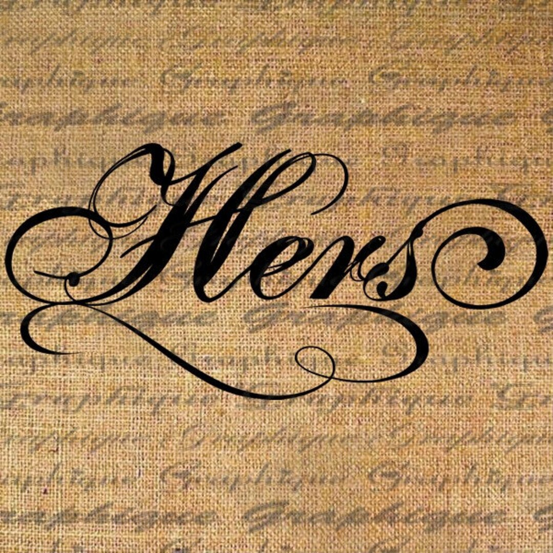 HERS Text Word Calligraphy Typography Digital Image Download - Etsy
