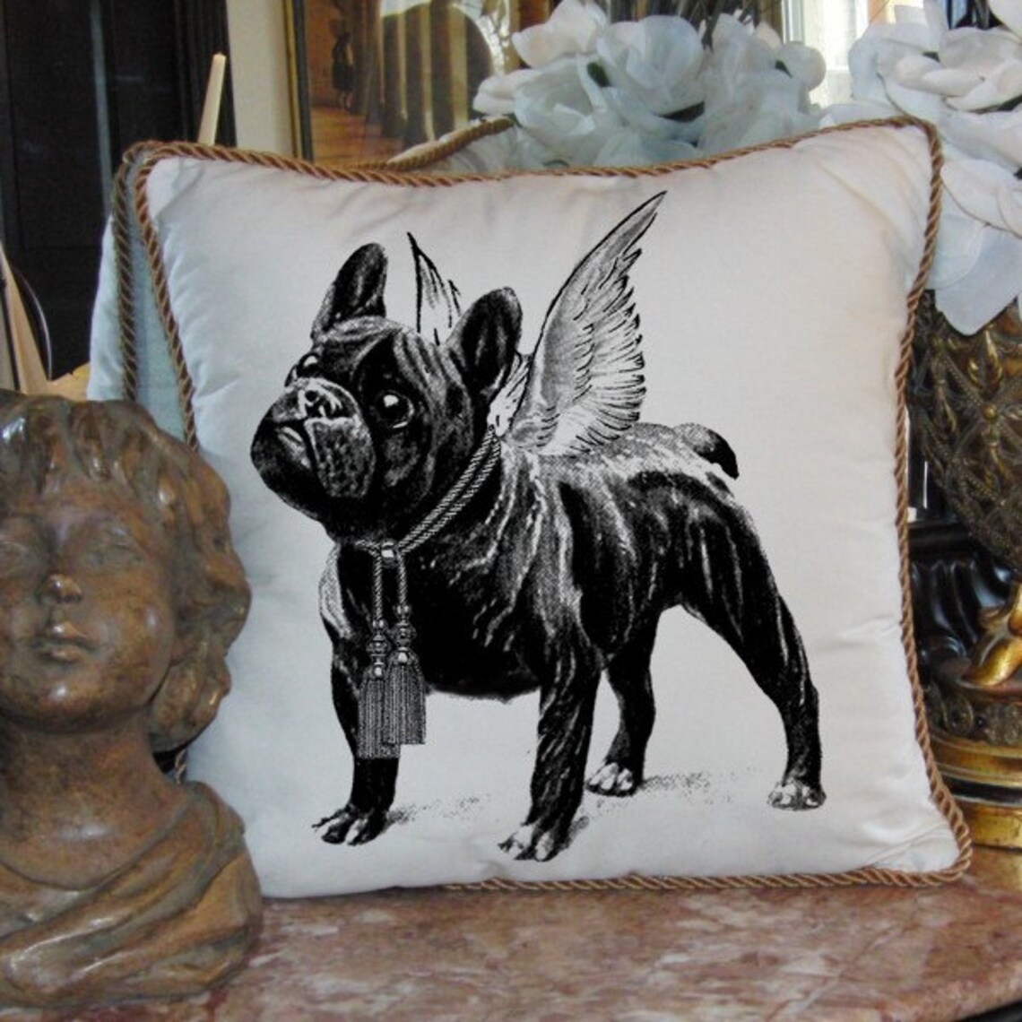 French Bulldog Angel Wings Tassels Dog Puppy Digital Image - Etsy
