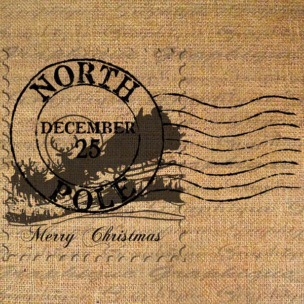 North Pole Postmark - Etsy