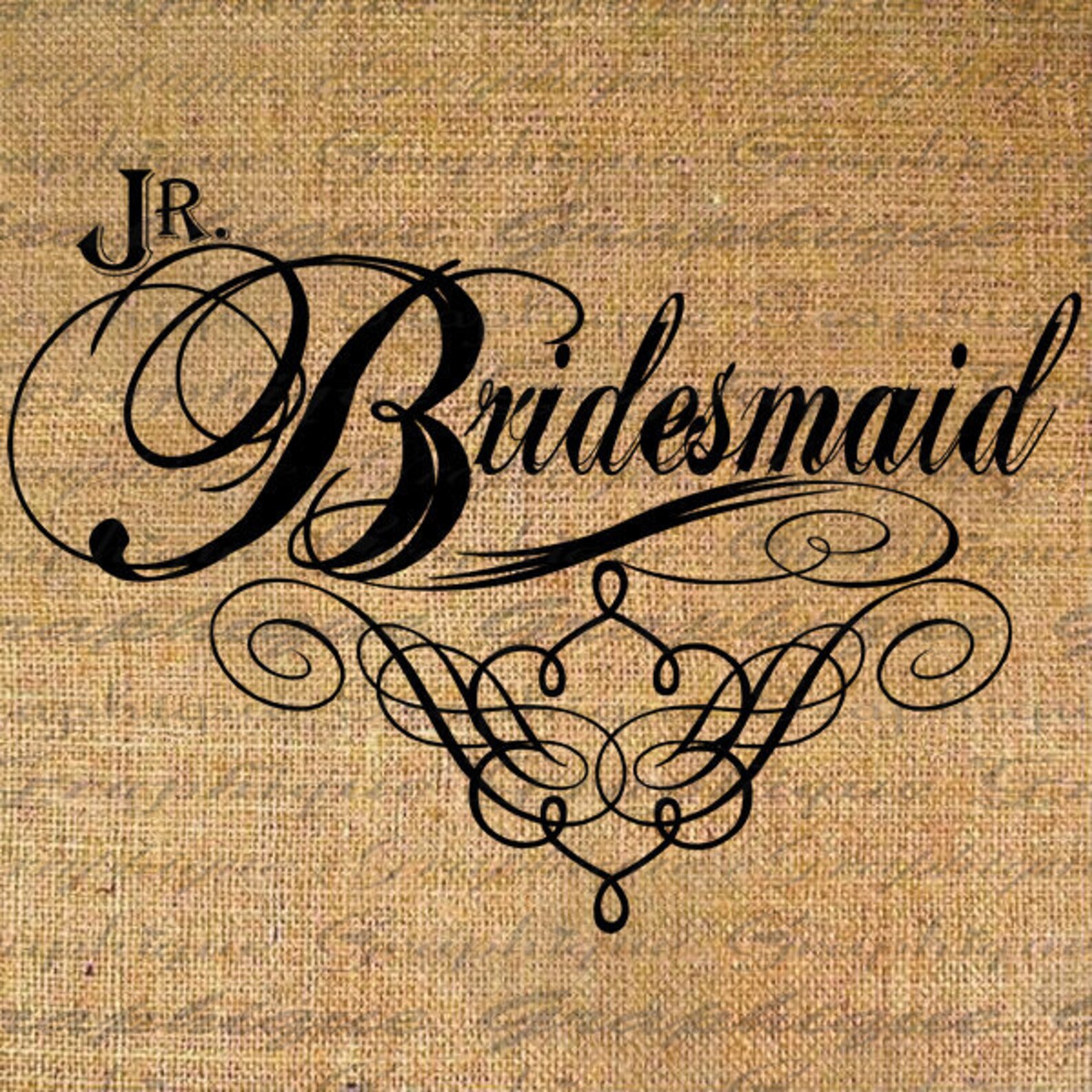 Jr. Bridesmaid Text Word Marriage Bridal Wedding Party Series - Etsy