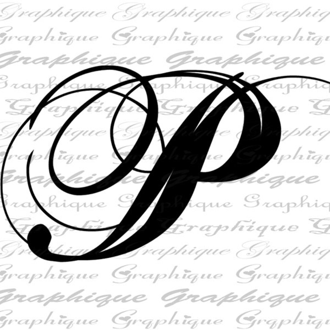 Monogram Initial Letter P Digital Collage Sheet Burlap Digital - Etsy