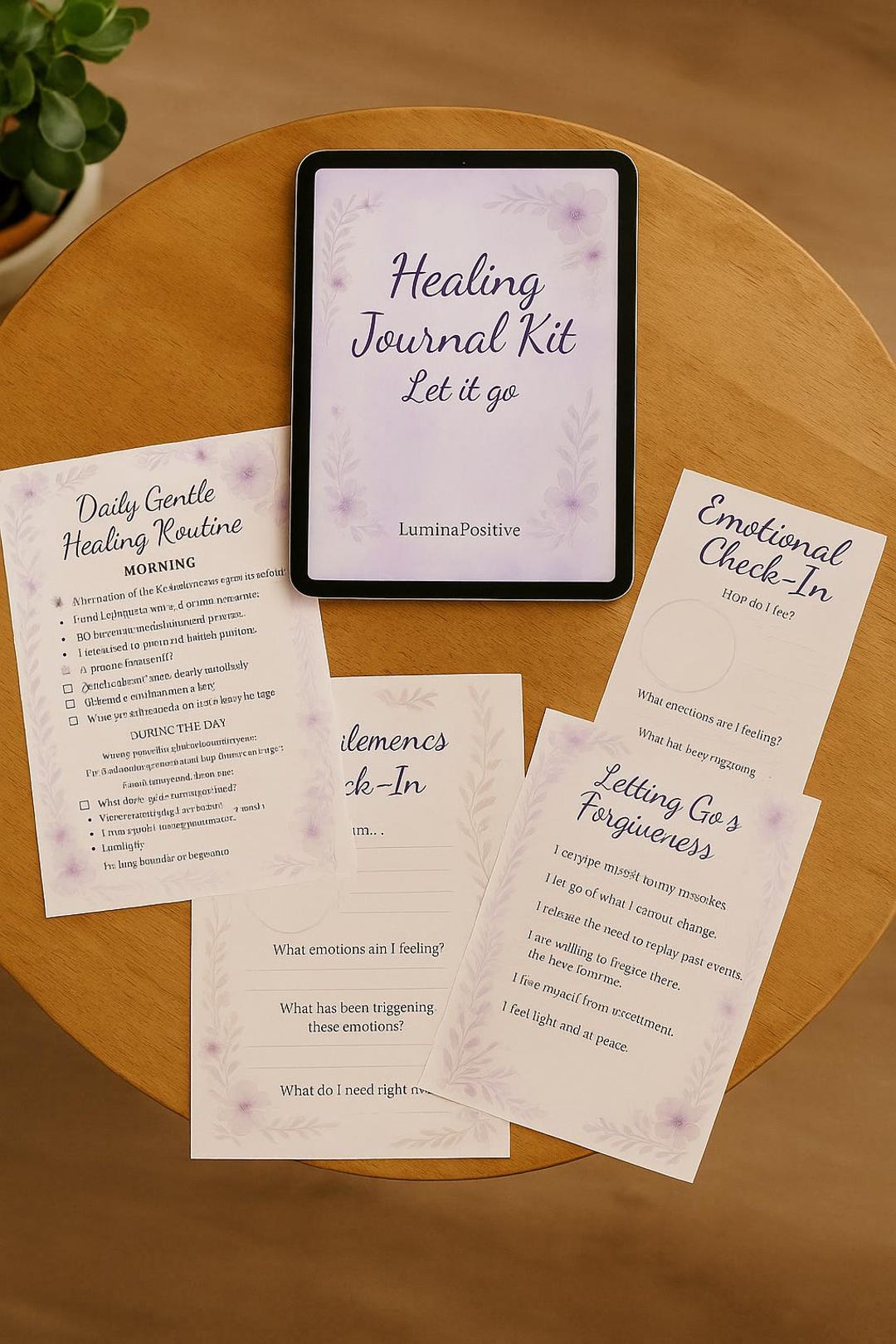 Healing Journal Kit Printable – Let It Go Self-care Workbook – Mental ...