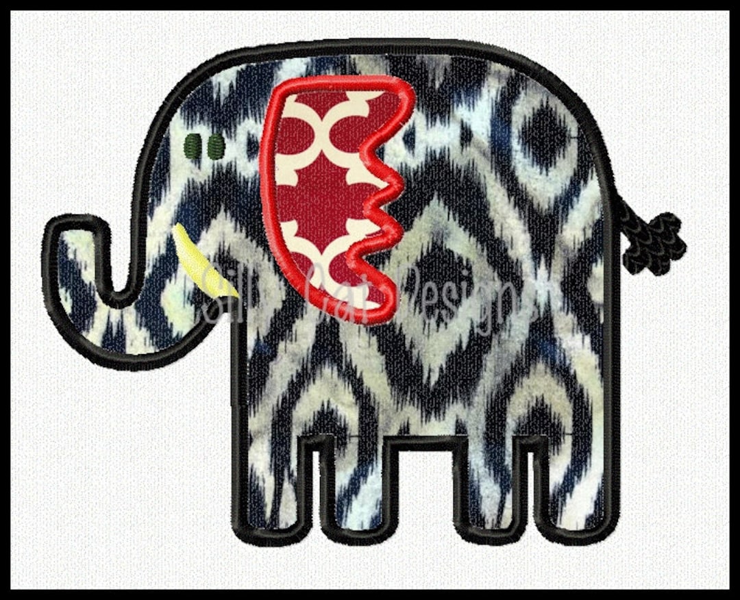 Elephant Ear Applique Embroidery Design - Etsy