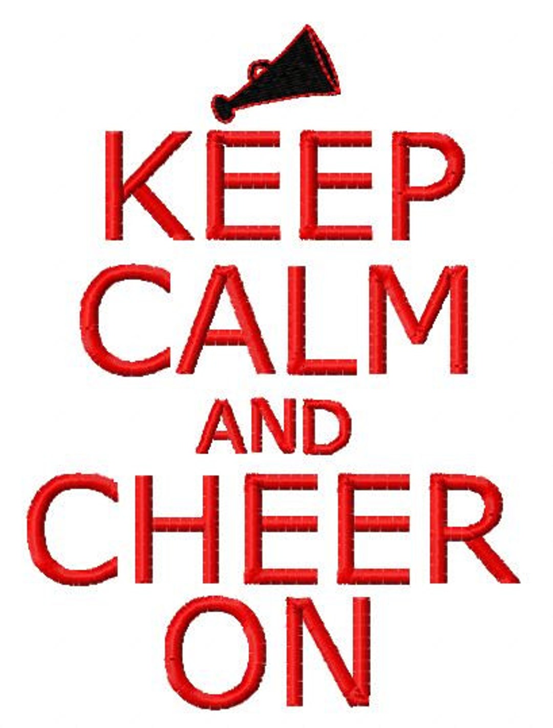 Keep Calm and Cheer Machine Embroidery Design - Etsy