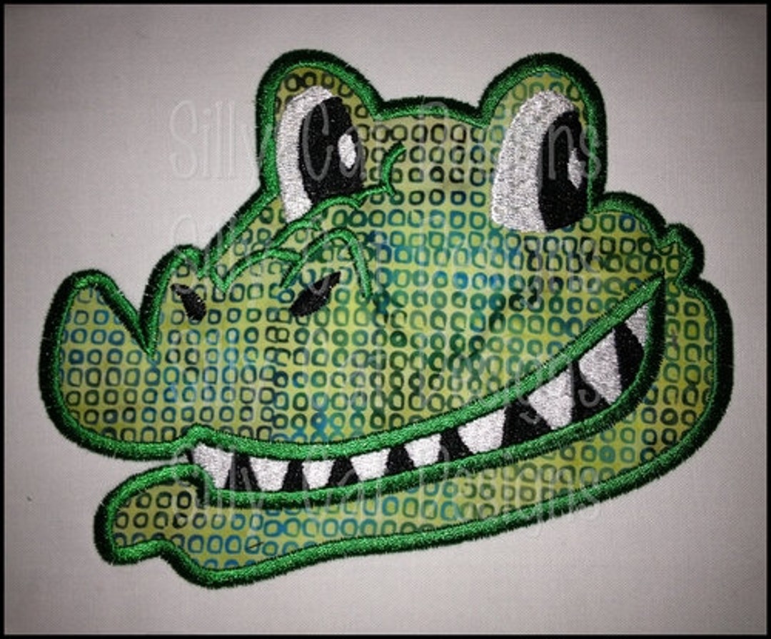 Gator Smiley Face Applique Design - Etsy