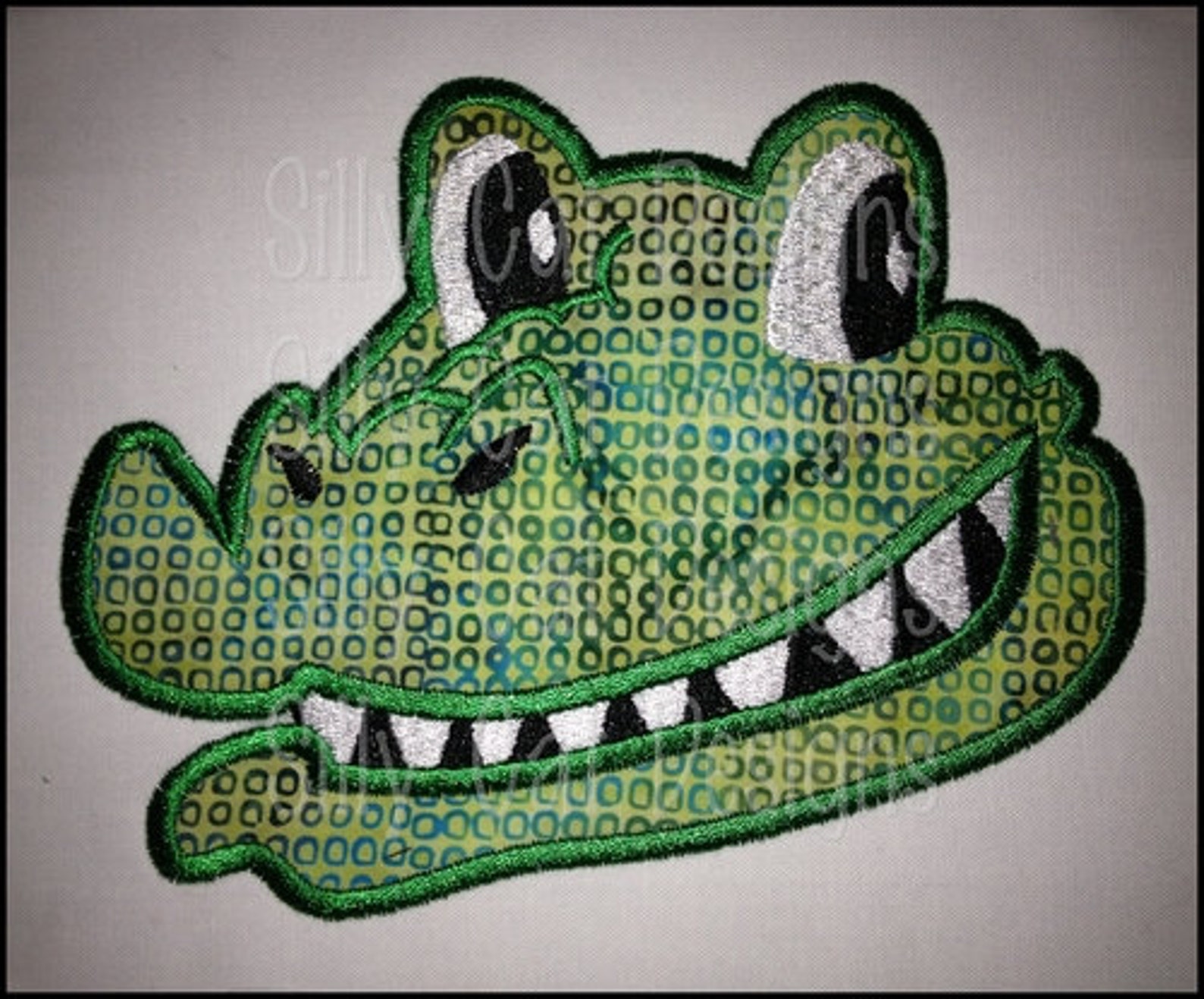 Gator Smiley Face Applique Design - Etsy