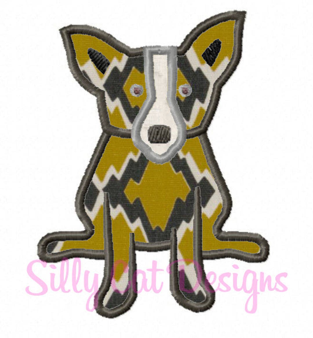 Cute Dog Applique Design - Etsy