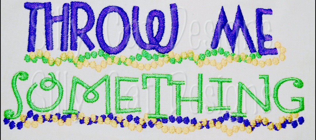 Throw Me Something Embroidery Design - Etsy