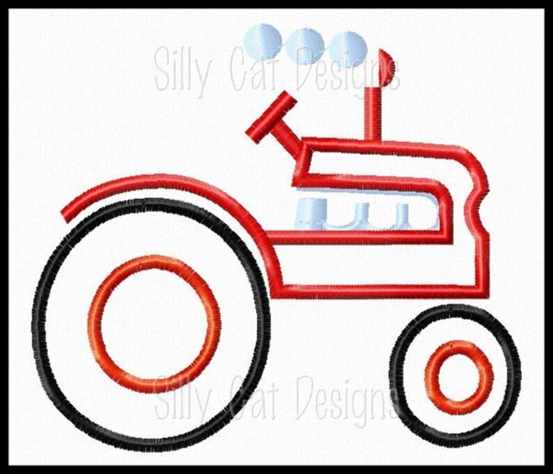 Applique Vintage Tractor Design - Etsy
