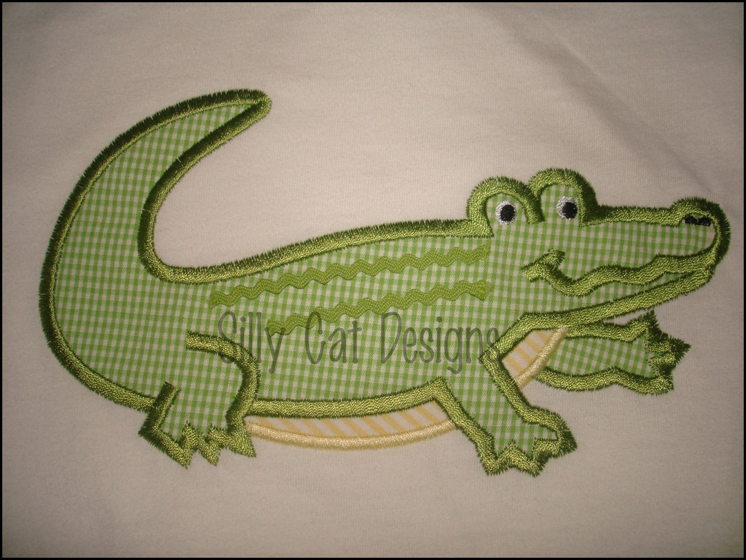 Alligator Applique Machine Embroidery Design With or Without Ric Rac - Etsy