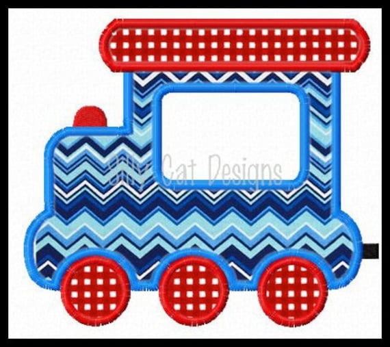 Applique Train Design | Etsy