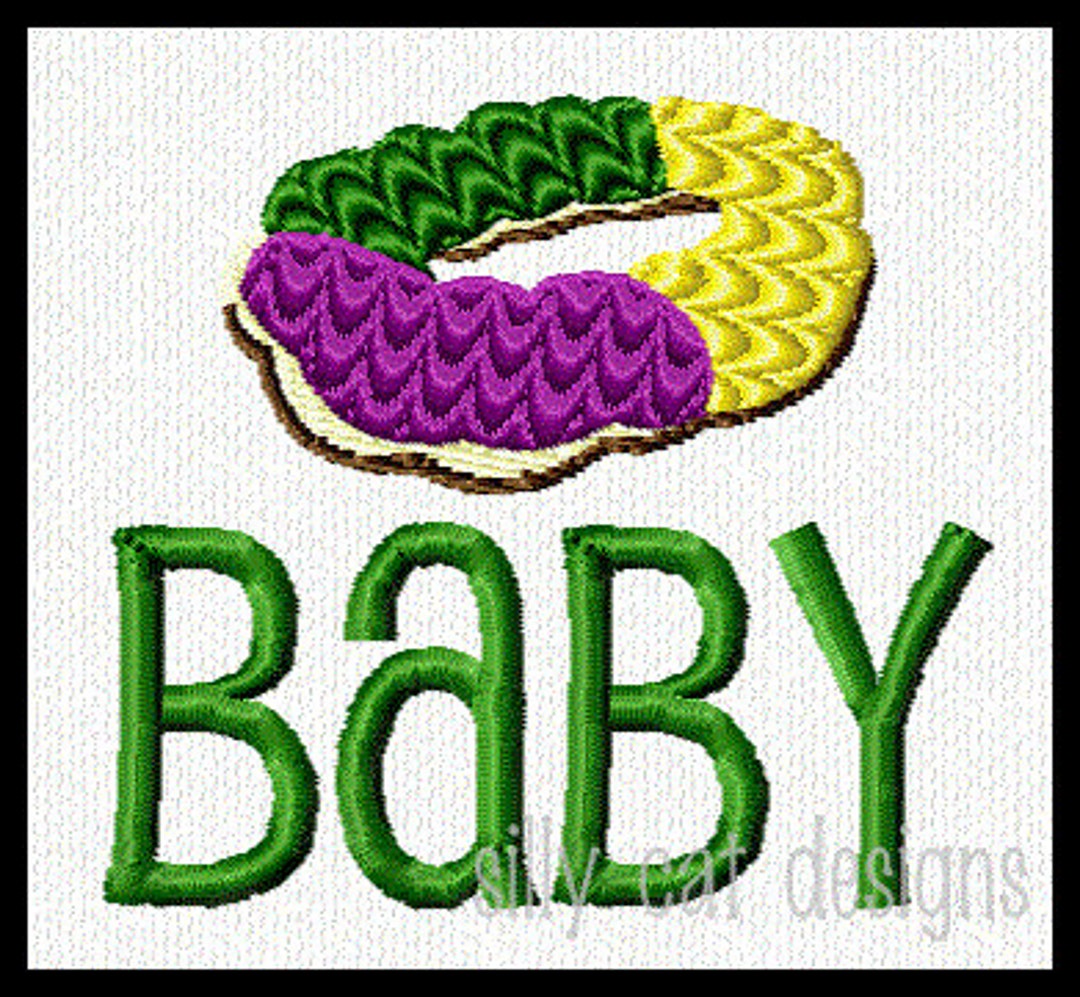 King Cake Baby Embroidery Design - Etsy
