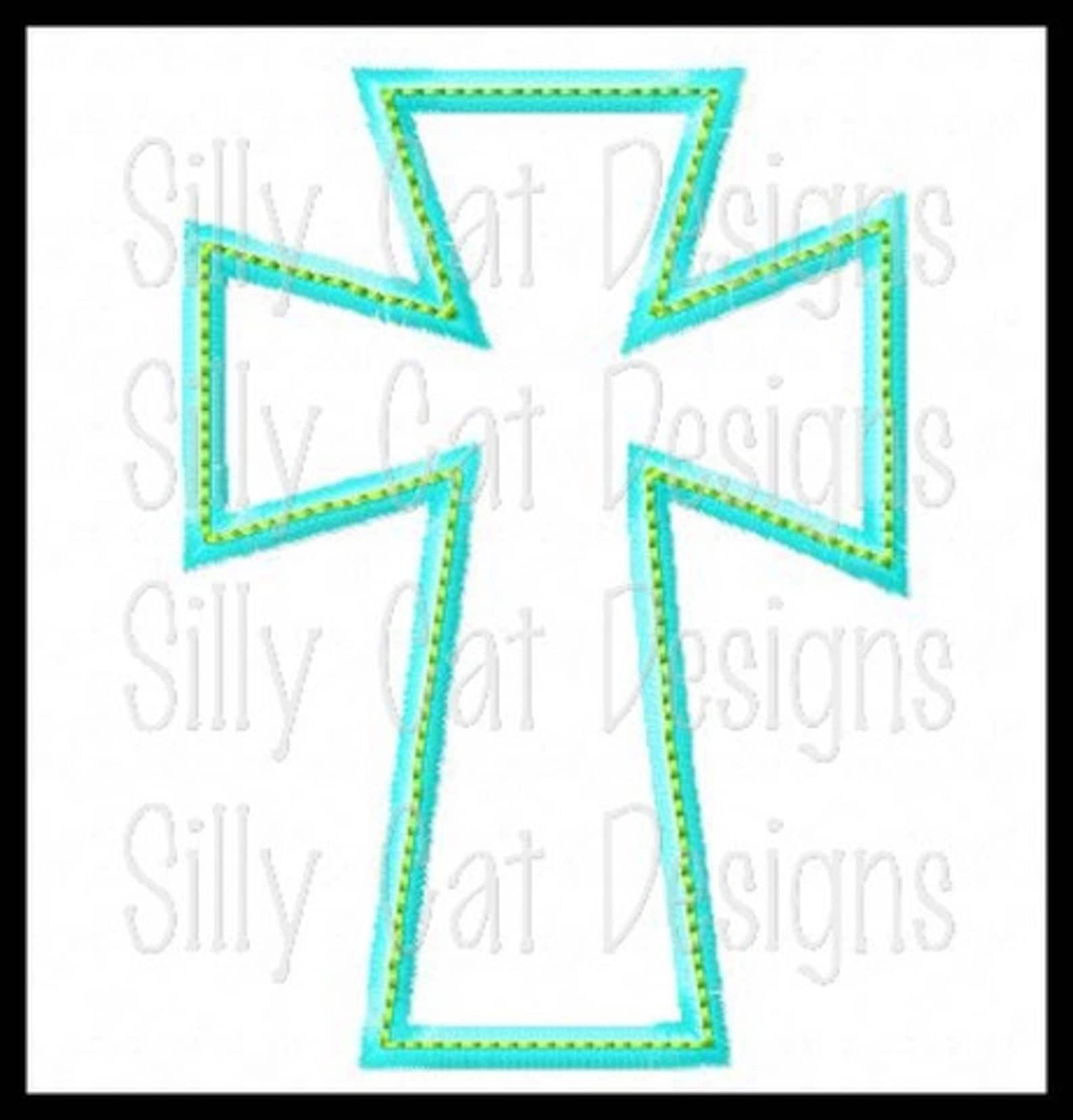 Cross Applique Machine Embroidery Design - Etsy
