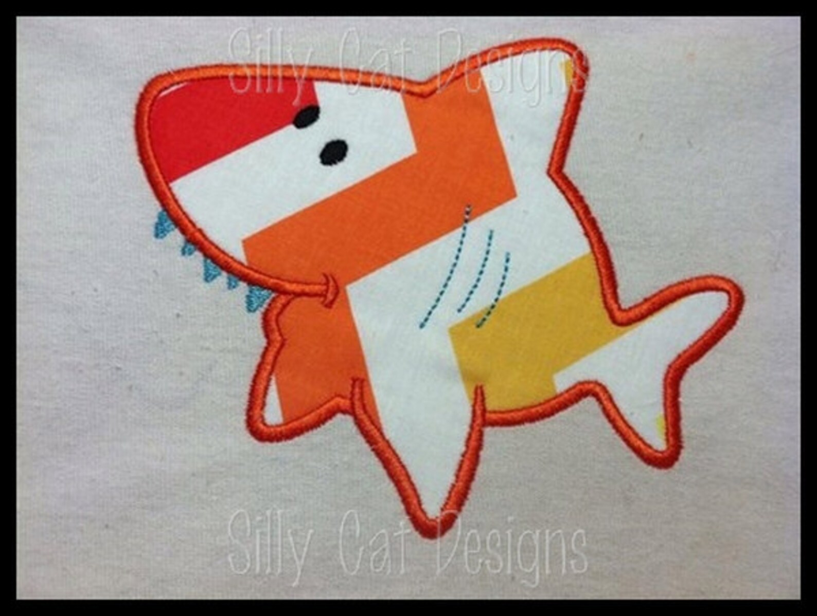 Goofy Shark Applique Design - Etsy