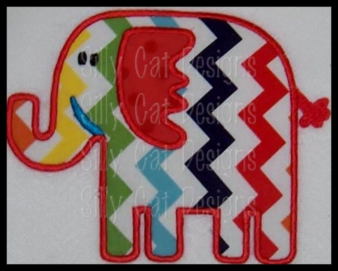 Elephant Ear Applique Embroidery Design - Etsy