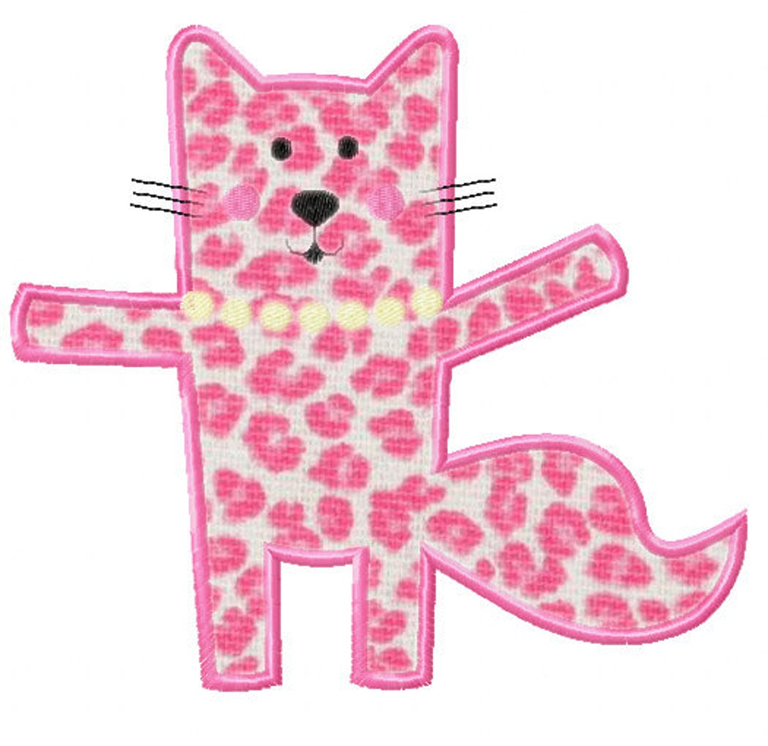Prissy Kitty Cat Applique Design - Etsy