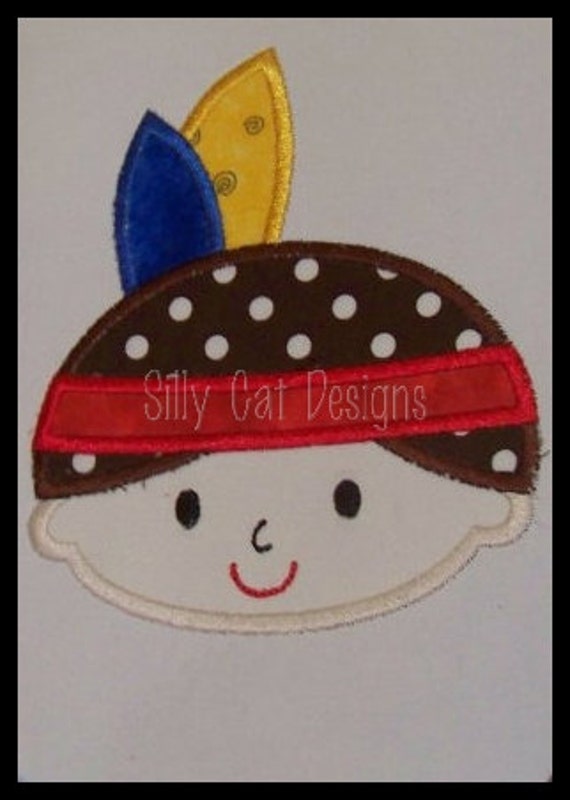 Indian Boy Applique Pattern