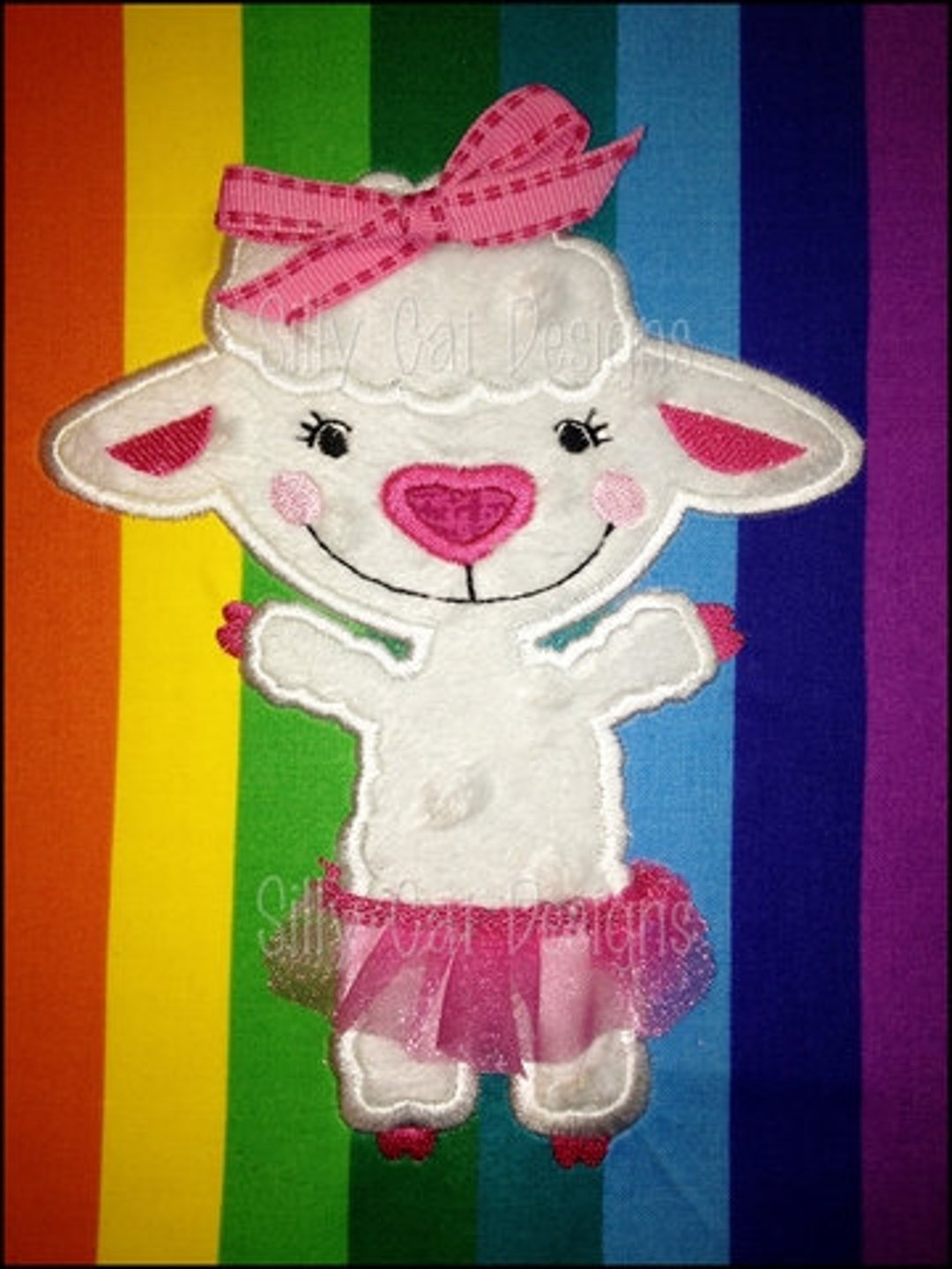 Lamb Tutu Applique Embroidery Design - Etsy