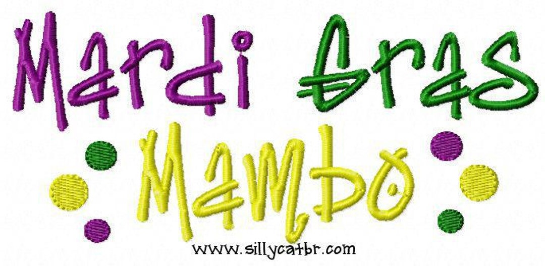 Mardi Gras Mambo Embroidery Design - Etsy