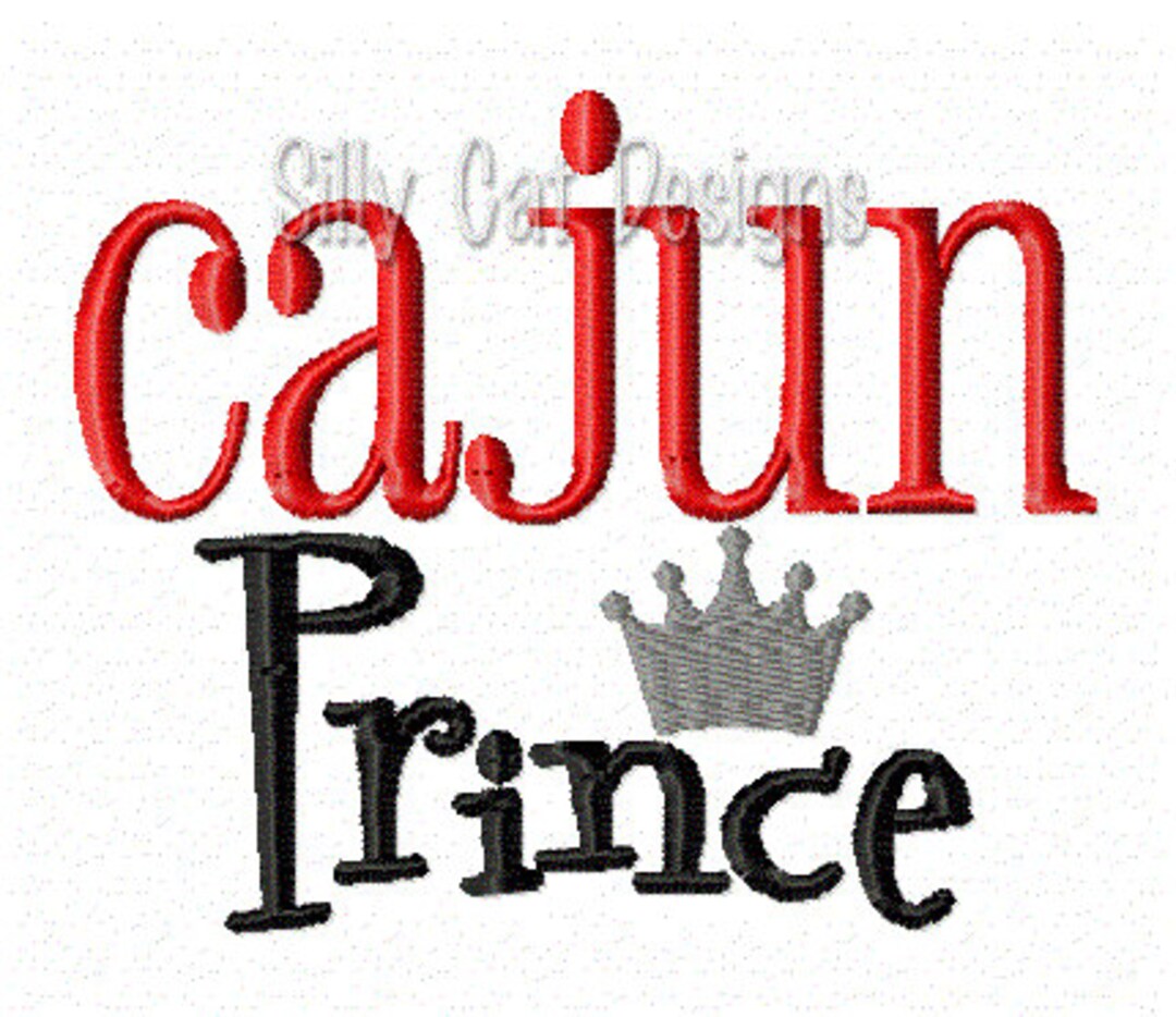 Cajun Prince Embroidery Design - Etsy