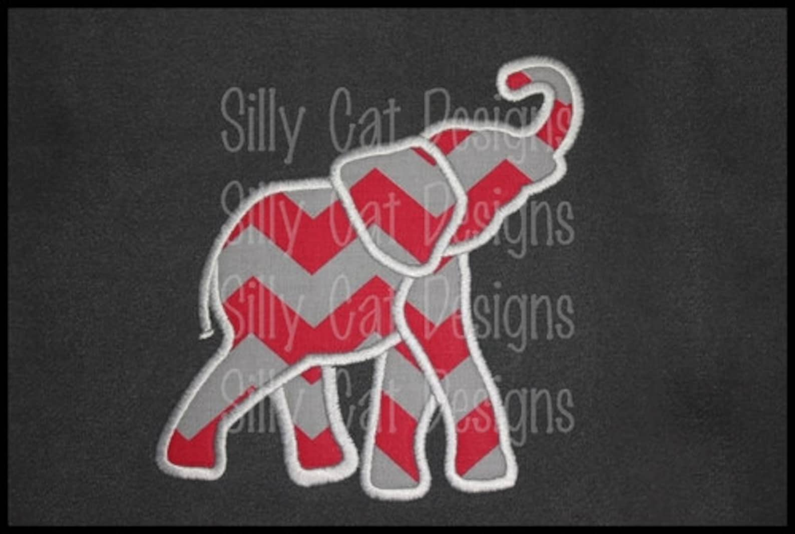 LARGE Elephant Applique Machine Embroidery Design - Etsy