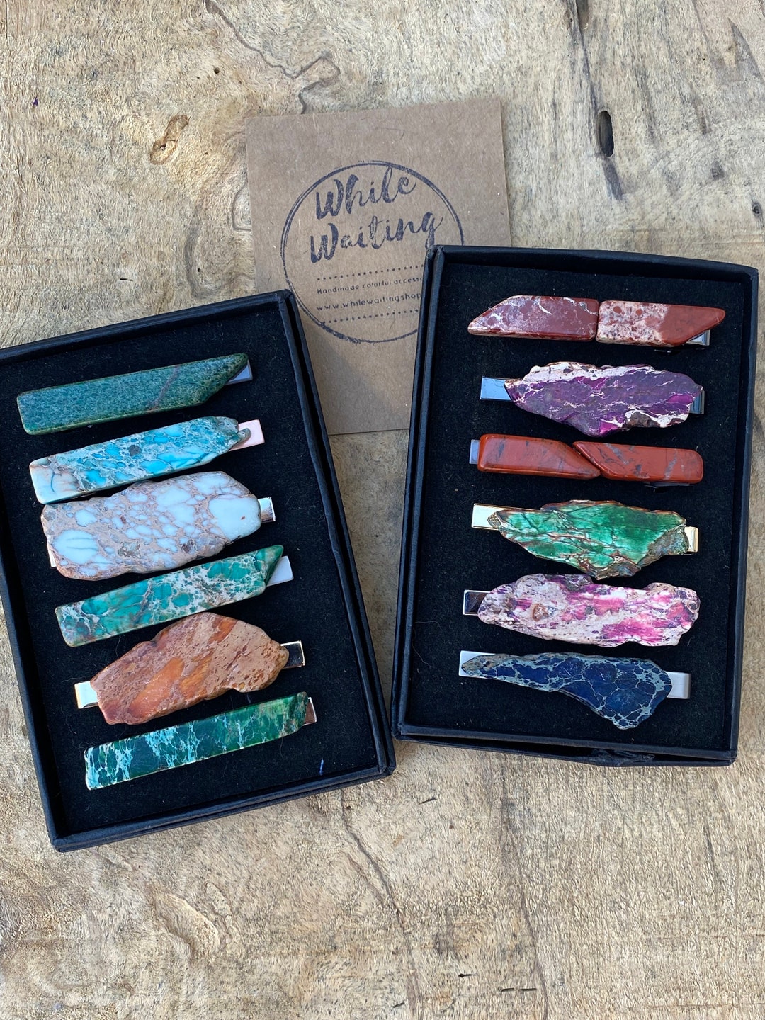 Stone Tie Clip Jasper Tie Clip/ Turquoise Tie Clip/ Colorful Stone Tie ...