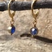 Vintage Sapphire Blue Glass Mini Huggies Hoops/ Small Hoop - Etsy
