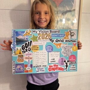 KIDS Vision Board Kit, Vision Board Printable, New Years Vision Board ...