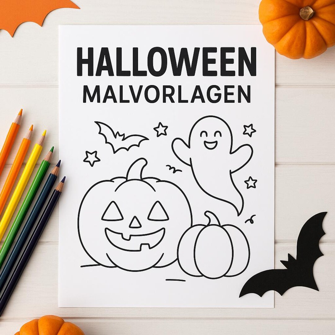 Halloween Coloring Pages for Kids – 20 Coloring Pages | Pumpkin, Ghost ...