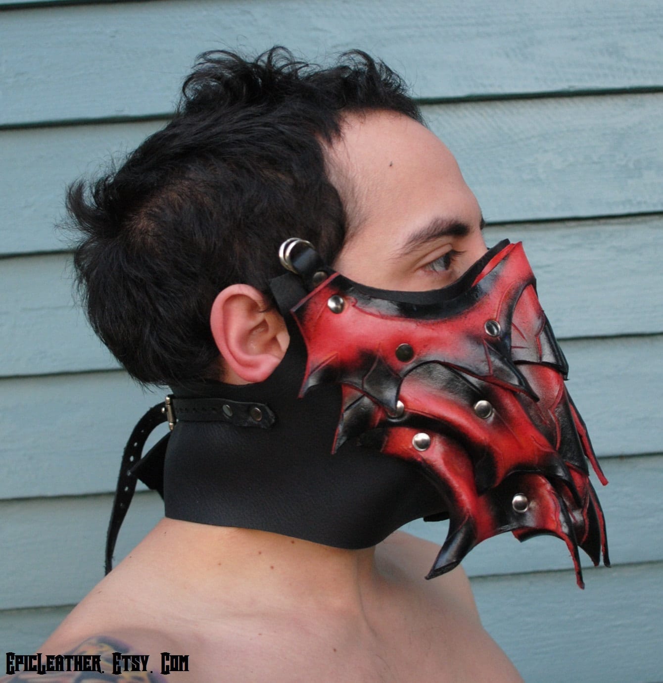 Ruby Dragon Slayer's Lower Half Mask - Etsy