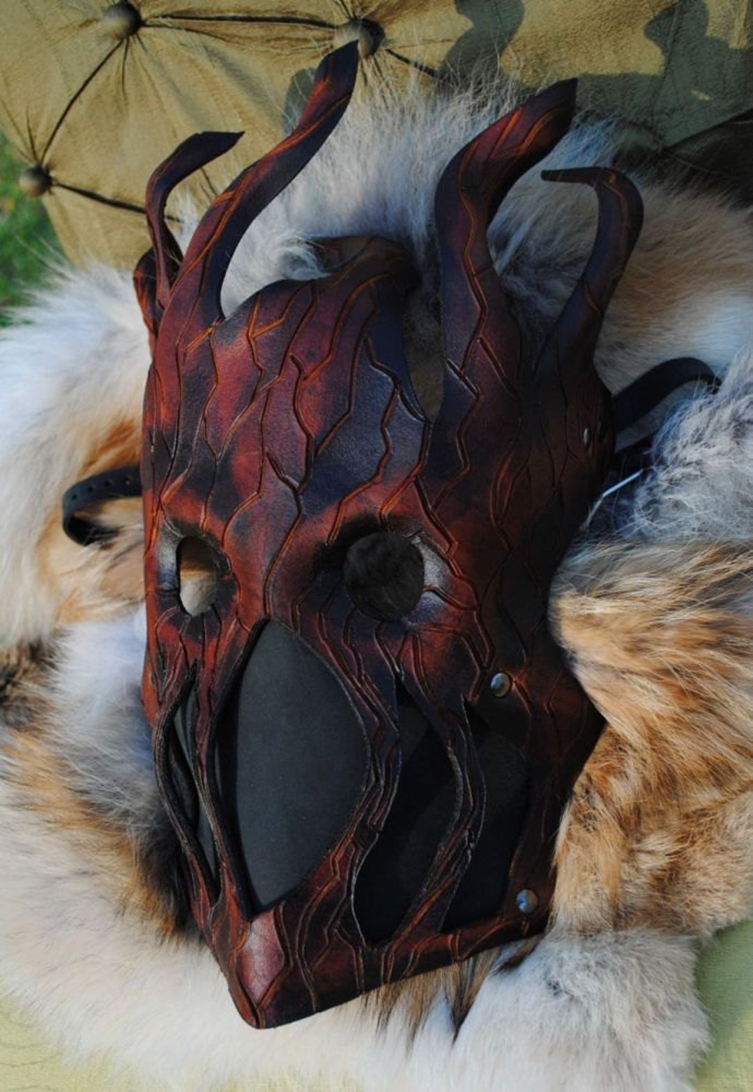 Leather Haunted Tree Ent Mask Banshee - Etsy