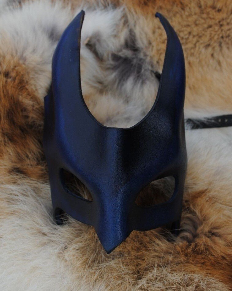 Sapphire Drake Leather Mask - Etsy